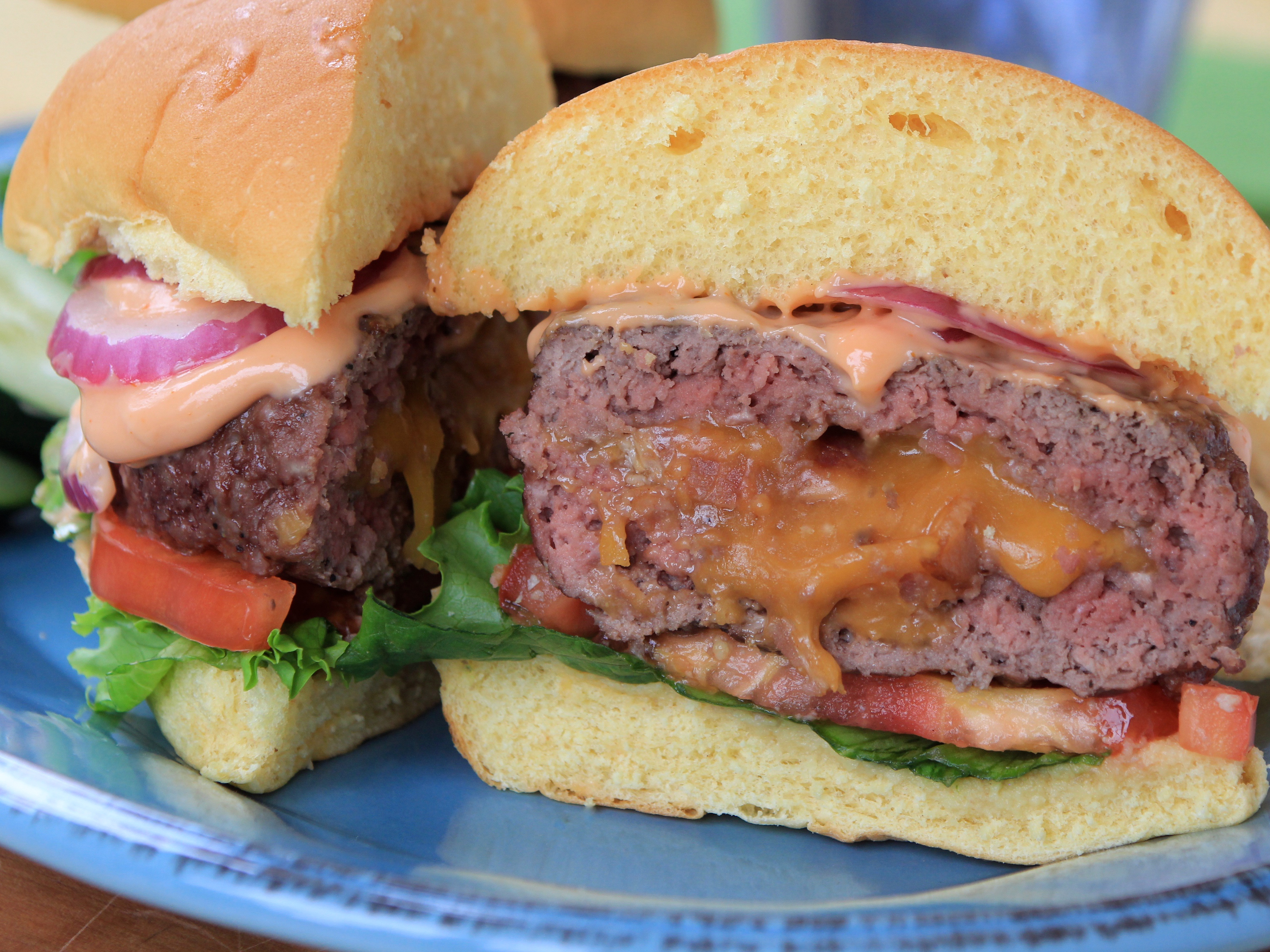 Inside-Out Bacon Cheddar Burger Recipe - Chef's Resource Recipes