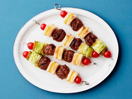 Grilled Cheeseburger Kebabs Recipe | Food Network Kitchen | Food Network