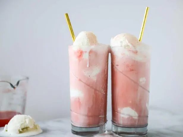 Watermelon Vodka Soda Floats Recipe | Jessica Merchant | Food Network