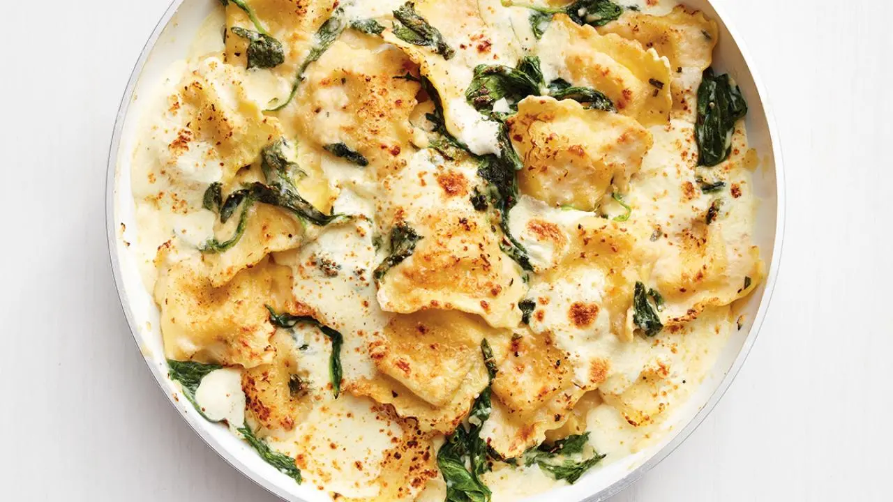 Baked Spinach Ravioli Recipe | Food Network Kitchen | Food Network