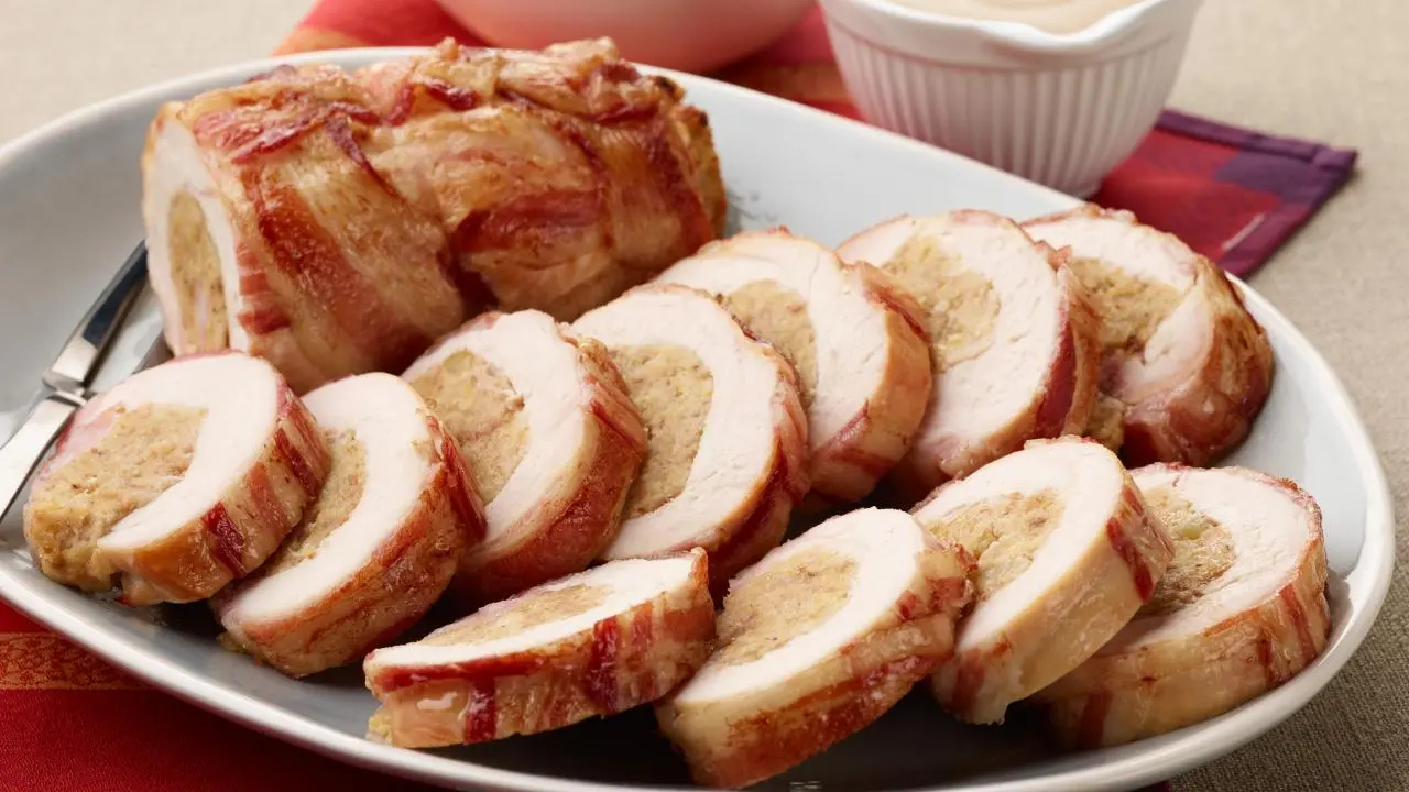 Bacon-Wrapped Turkey Roll Recipe | Food Network Kitchen | Food Network