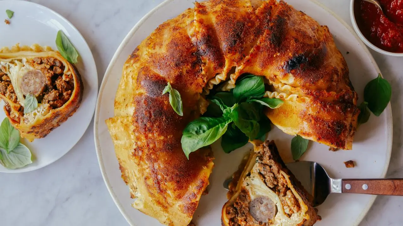 Stuffed Lasagna Pie Recipe | Food Network Kitchen | Food Network