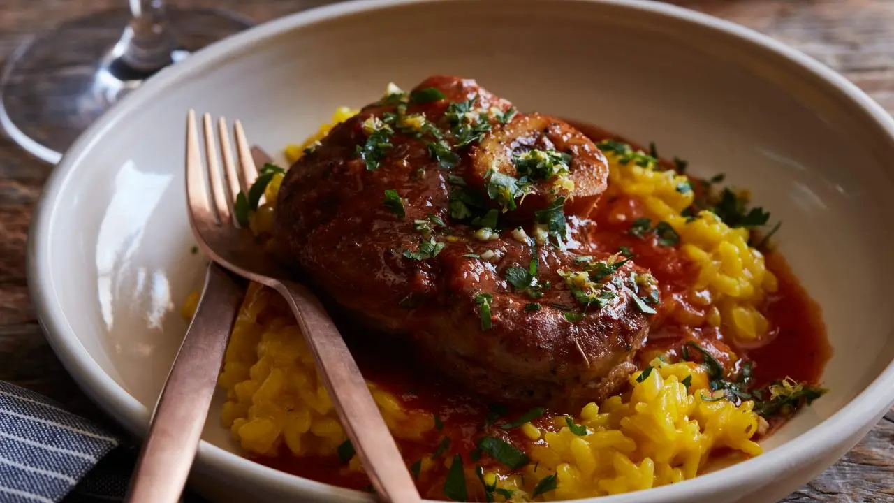 Osso Buco with Risotto Milanese Recipe | Food Network Kitchen | Food ...