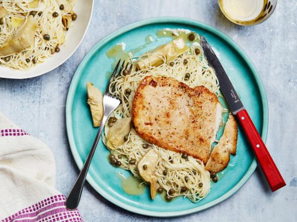 15-Minute Chicken Scaloppini with Artichokes Recipe | Food Network ...