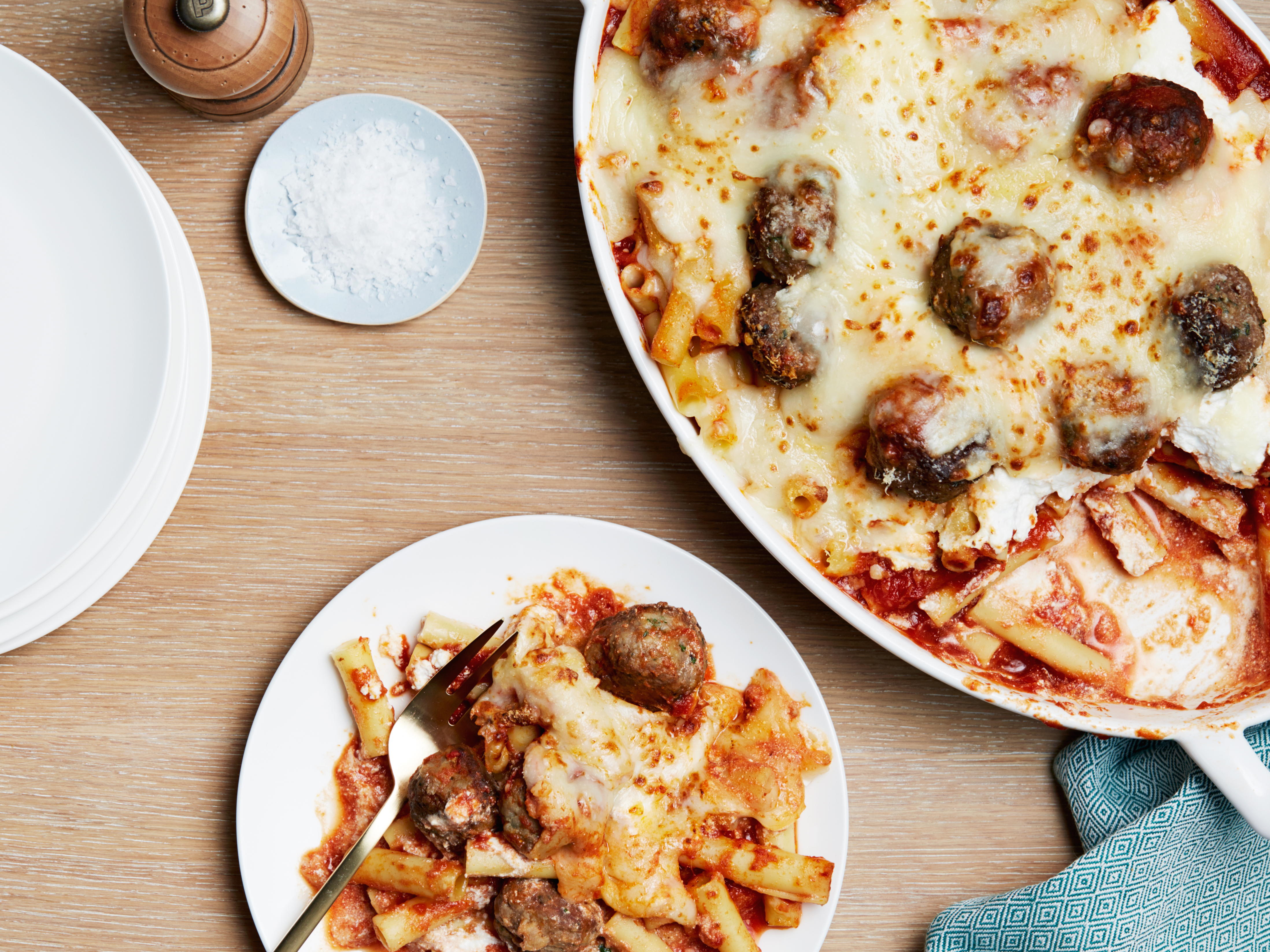 Baked Ziti with Meatballs Recipe - Chef's Resource Recipes