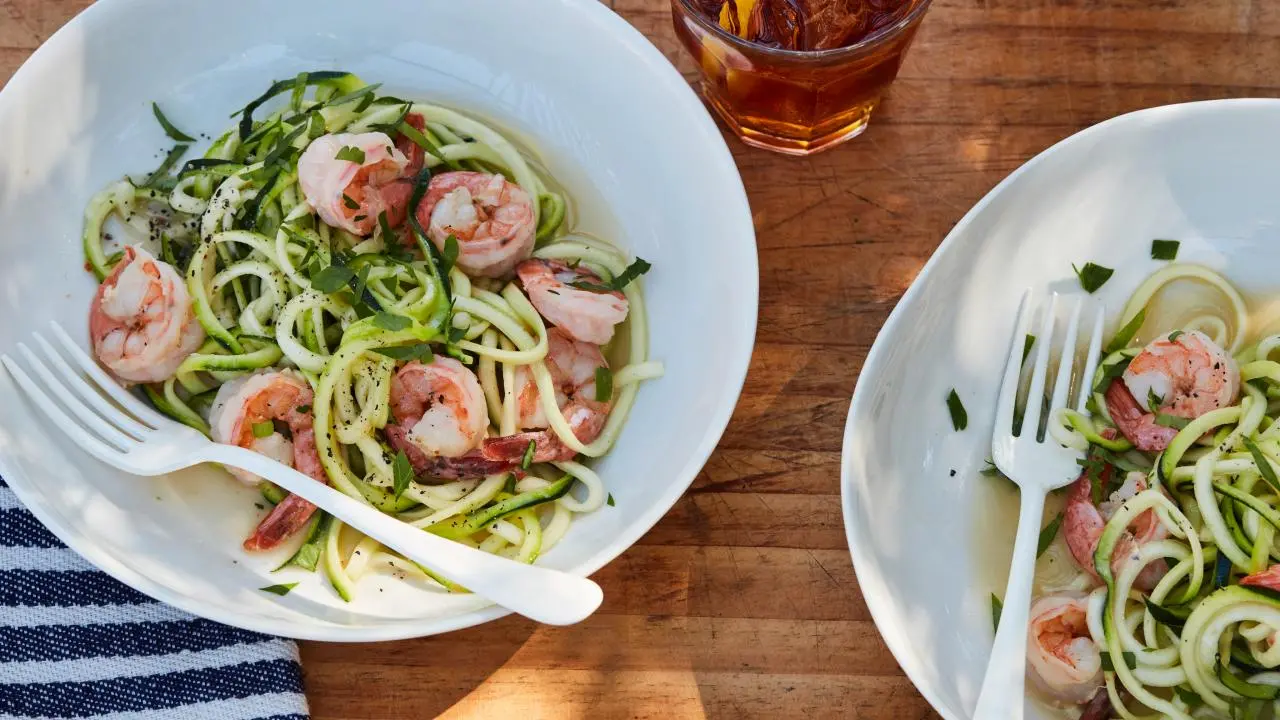 Shrimp Scampi Zoodles Recipe | Food Network Kitchen | Food Network