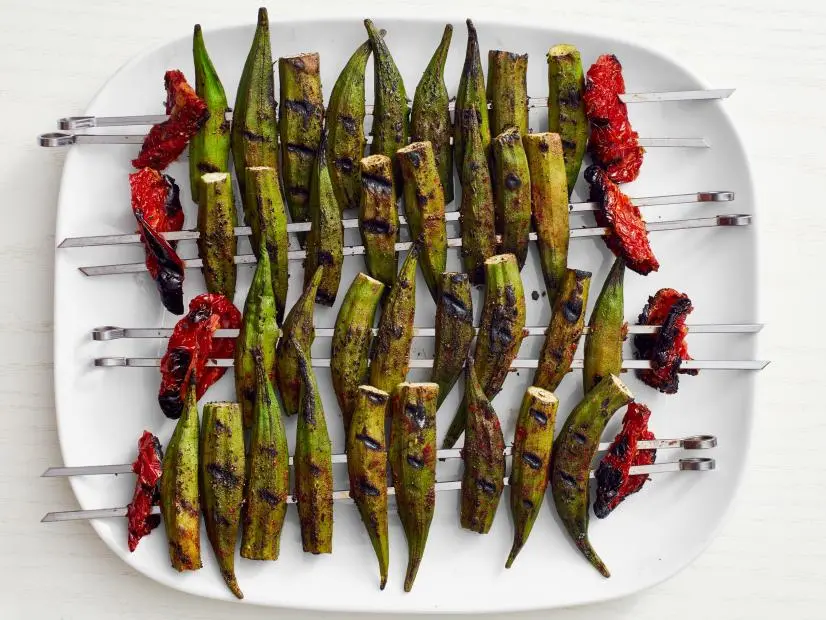 Grilled Okra with Sun-Dried Tomatoes Recipe | Food Network Kitchen ...