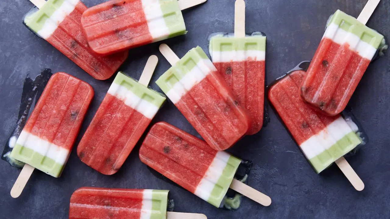 Layered Watermelon Ice Pops Recipe | Food Network Kitchen | Food Network
