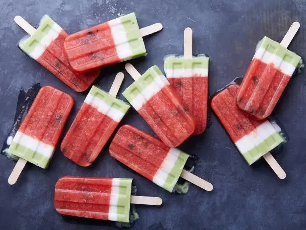 Layered Watermelon Ice Pops Recipe | Food Network Kitchen | Food Network
