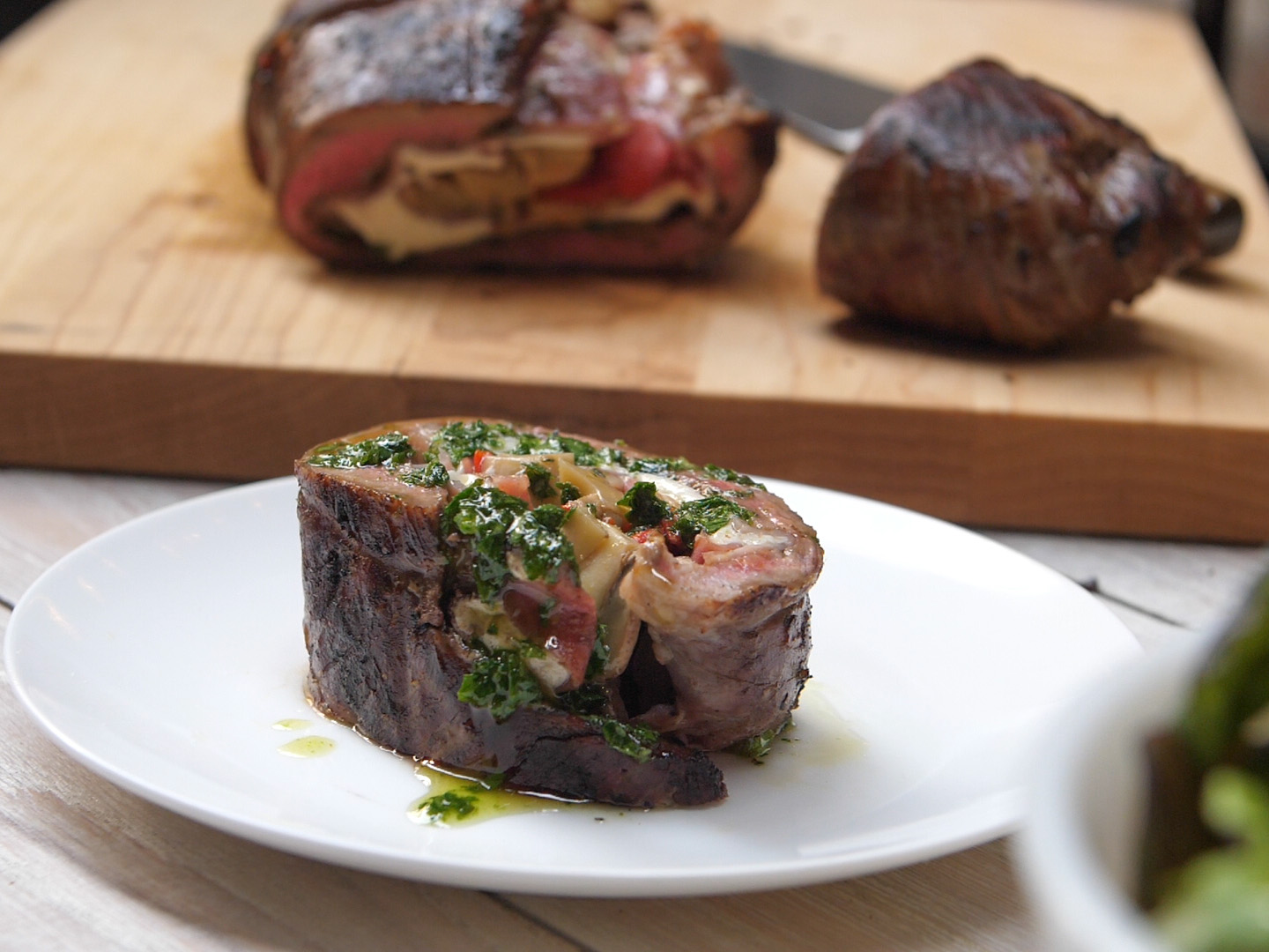 Antipasti-Stuffed Flank Steak Recipe - Chef's Resource Recipes