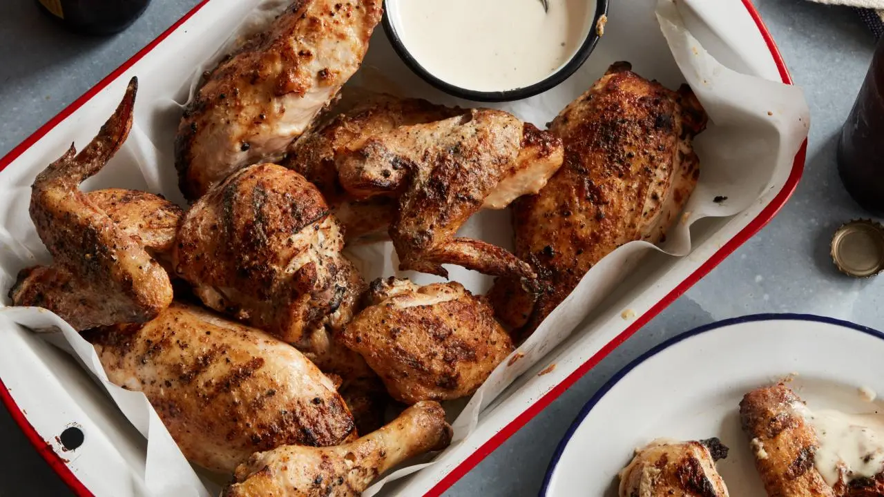 Grilled Chicken with Alabama White Barbecue Sauce Recipe | Food Network ...