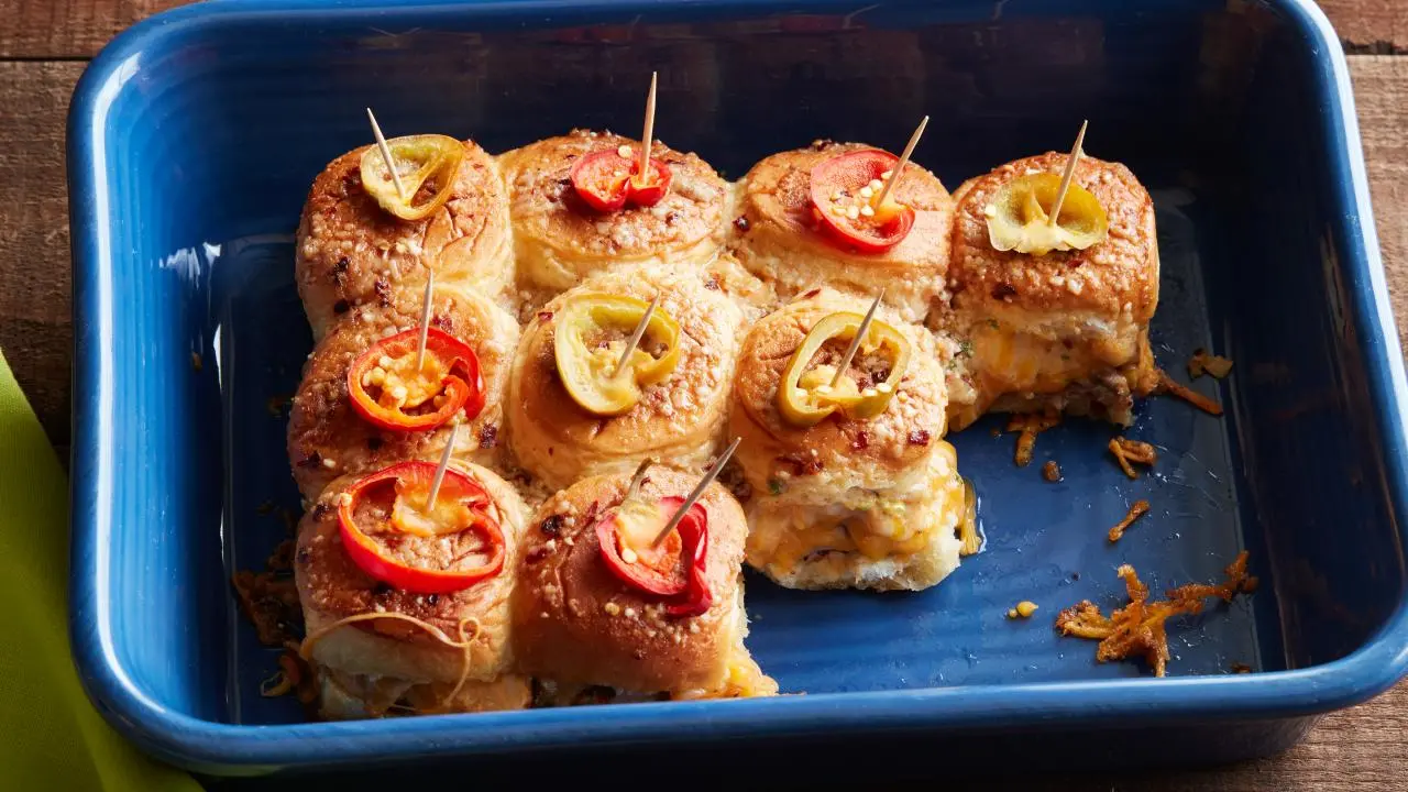 Sunny's Meaty Cheesy Casserole Sliders Recipe | Sunny Anderson | Food ...