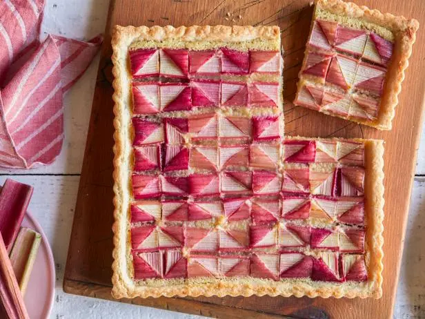 Geometric Rhubarb Tart Recipe | Food Network