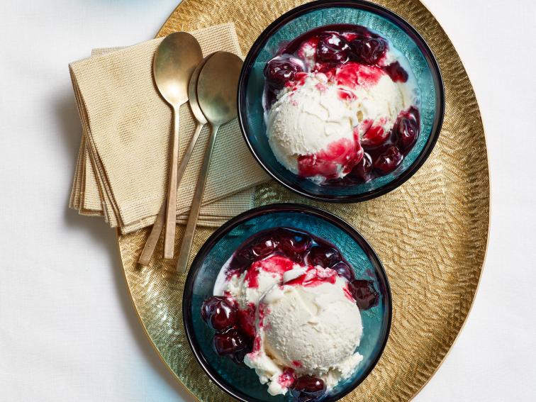 Tart Cherry and Red Wine Sundae Recipe | Michael Symon | Food Network