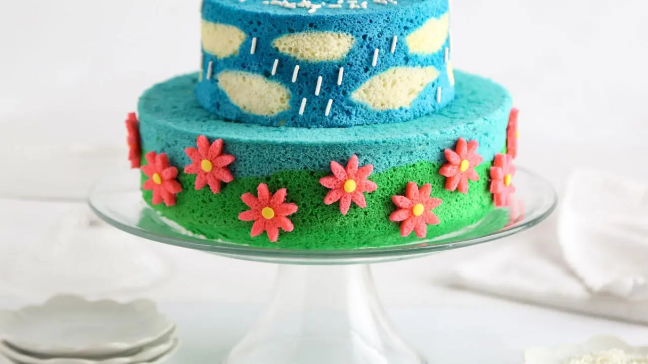 April Showers Chiffon Cake Recipe | Heather Baird | Food Network