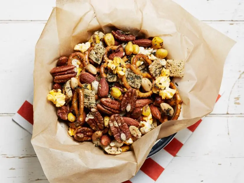 Garlic-Herb Mixed Nut Snack Mix Recipe | Food Network Kitchen | Food ...
