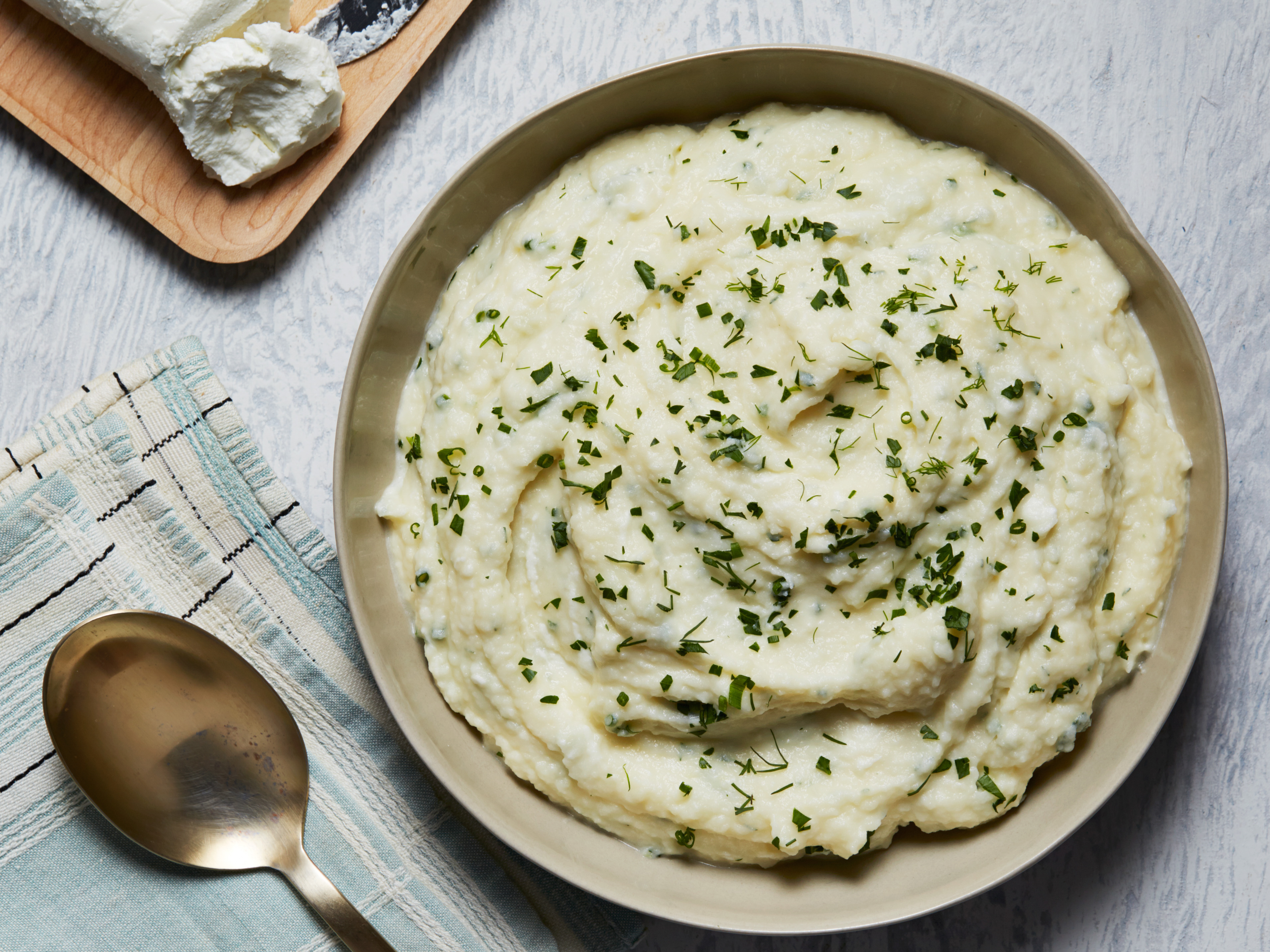 Herbed Goat Cheese Mashed Potatoes Recipe - Chef's Resource Recipes