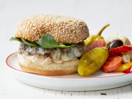 Grilled Italian Burgers Recipe | Food Network Kitchen | Food Network