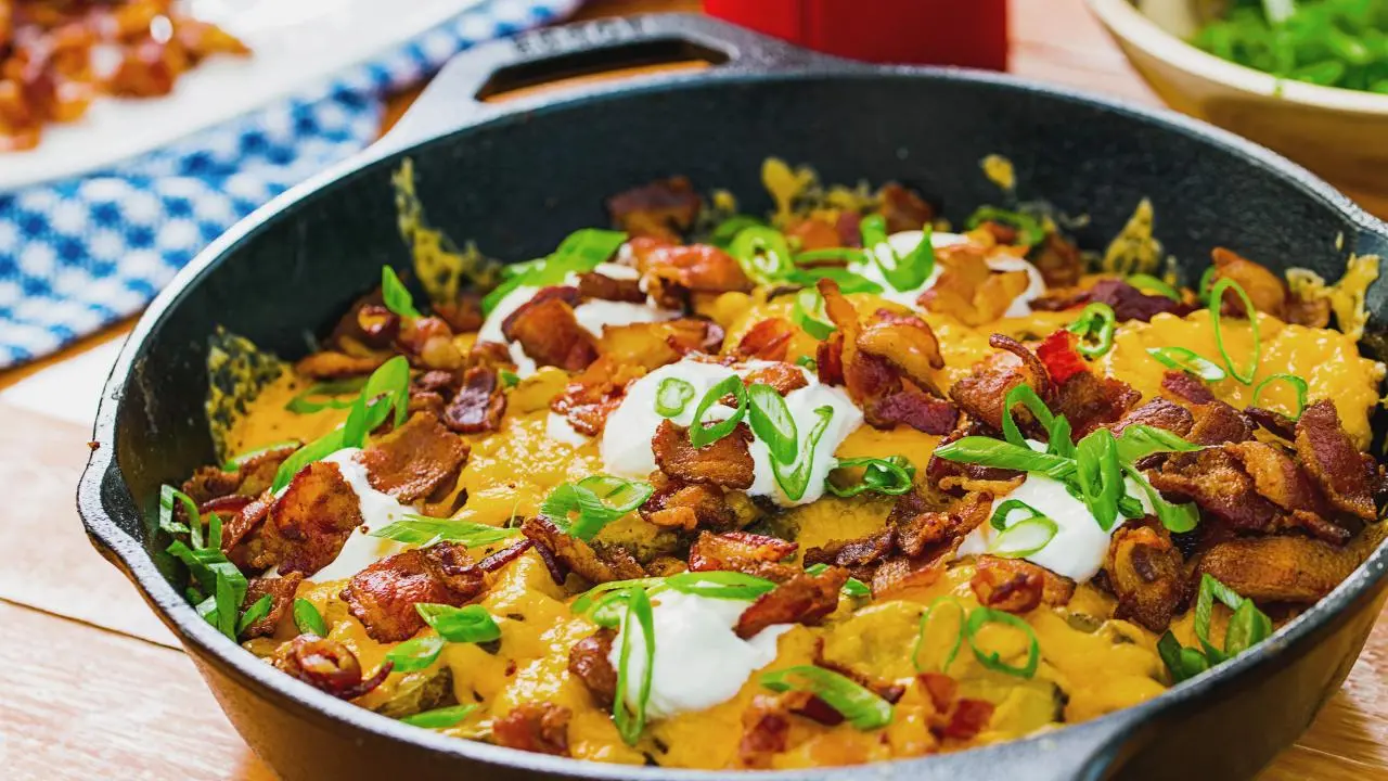 Grilled Cheesy Loaded Potatoes Recipe | Food Network Kitchen | Food Network