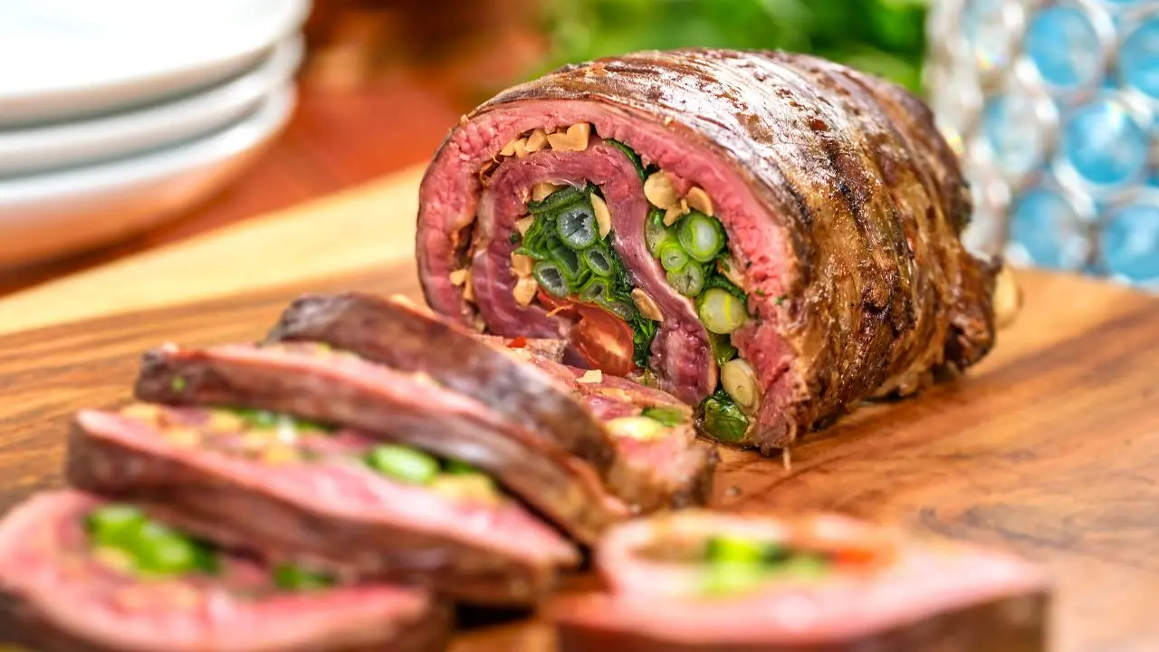 Grilled Thai Curry Beef Roll Recipe | Food Network Kitchen | Food Network