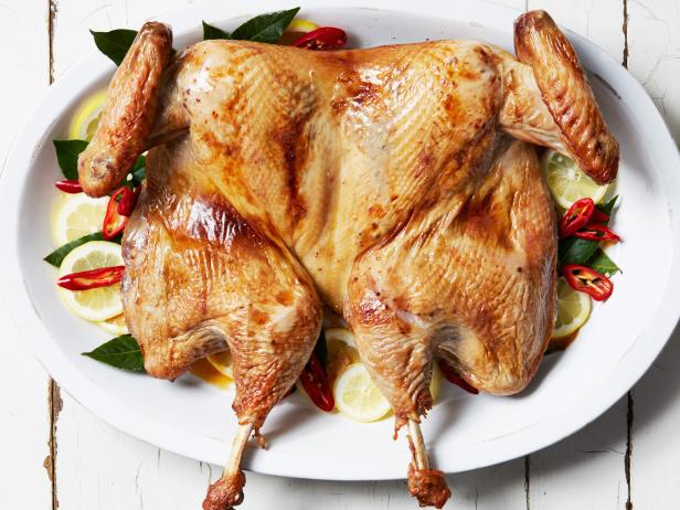 Butterflied Juniper-Brined Roasted Turkey with Chipotle-Maple Butter ...