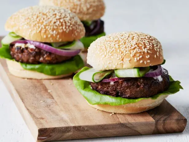 Spiced Feta Burgers Recipe | Food Network Kitchen | Food Network
