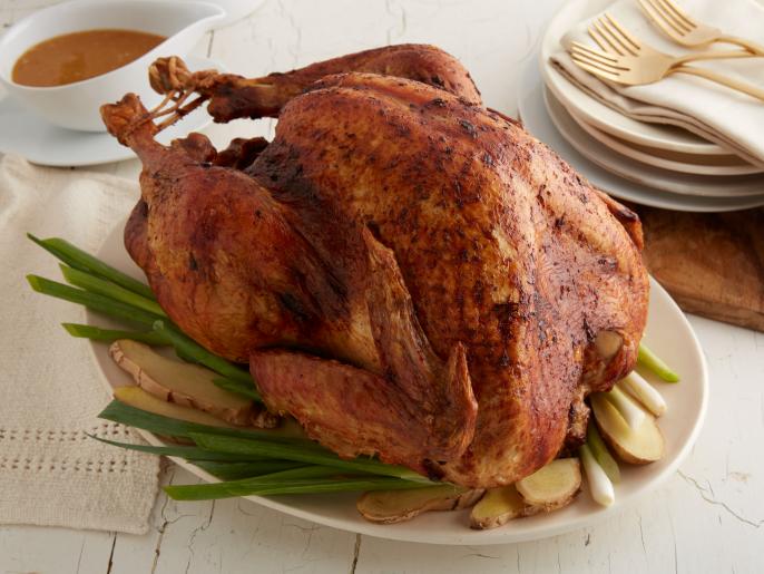 Roast Kosher Turkey with Ginger-Sesame Butter Recipe | Food Network ...
