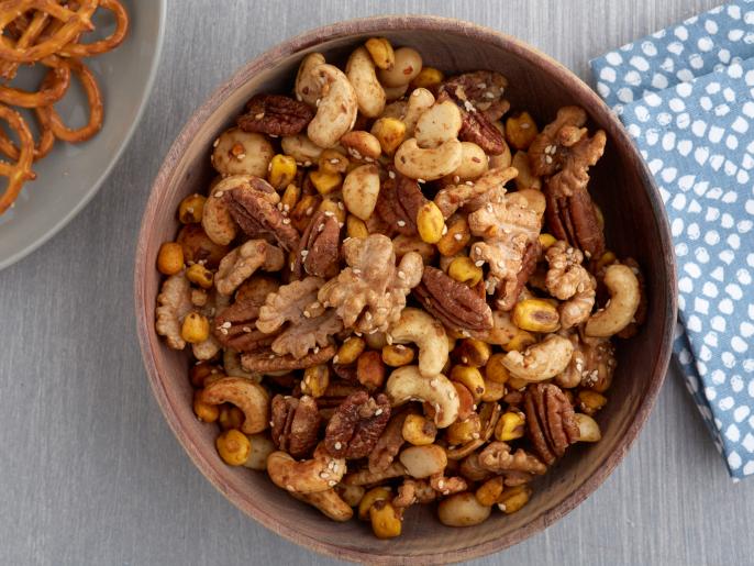 Spicy Ginger-Sesame Mixed Nuts Recipe | Food Network Kitchen | Food Network