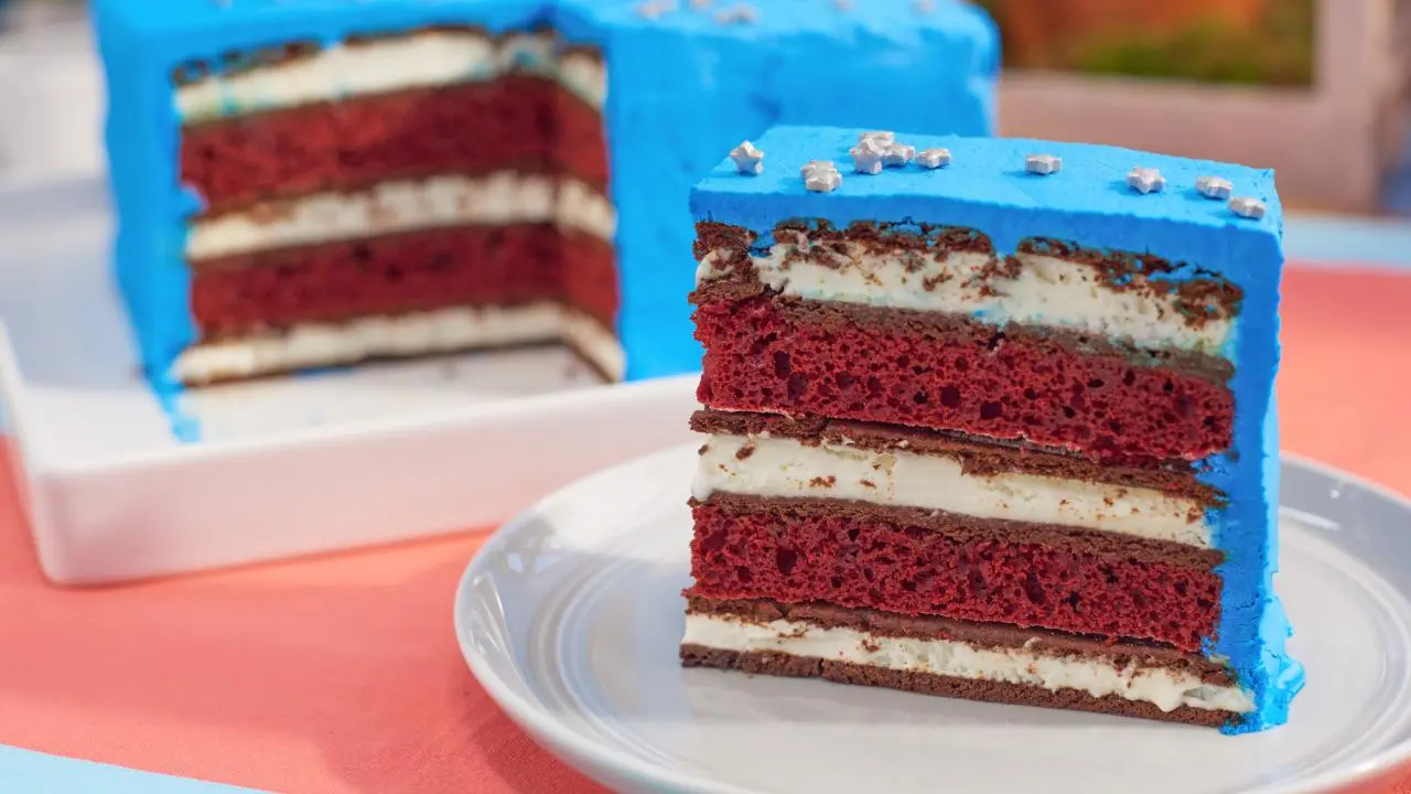 Red, White and Blue Ice Cream Sandwich Cake Recipe | Jeff Mauro | Food ...