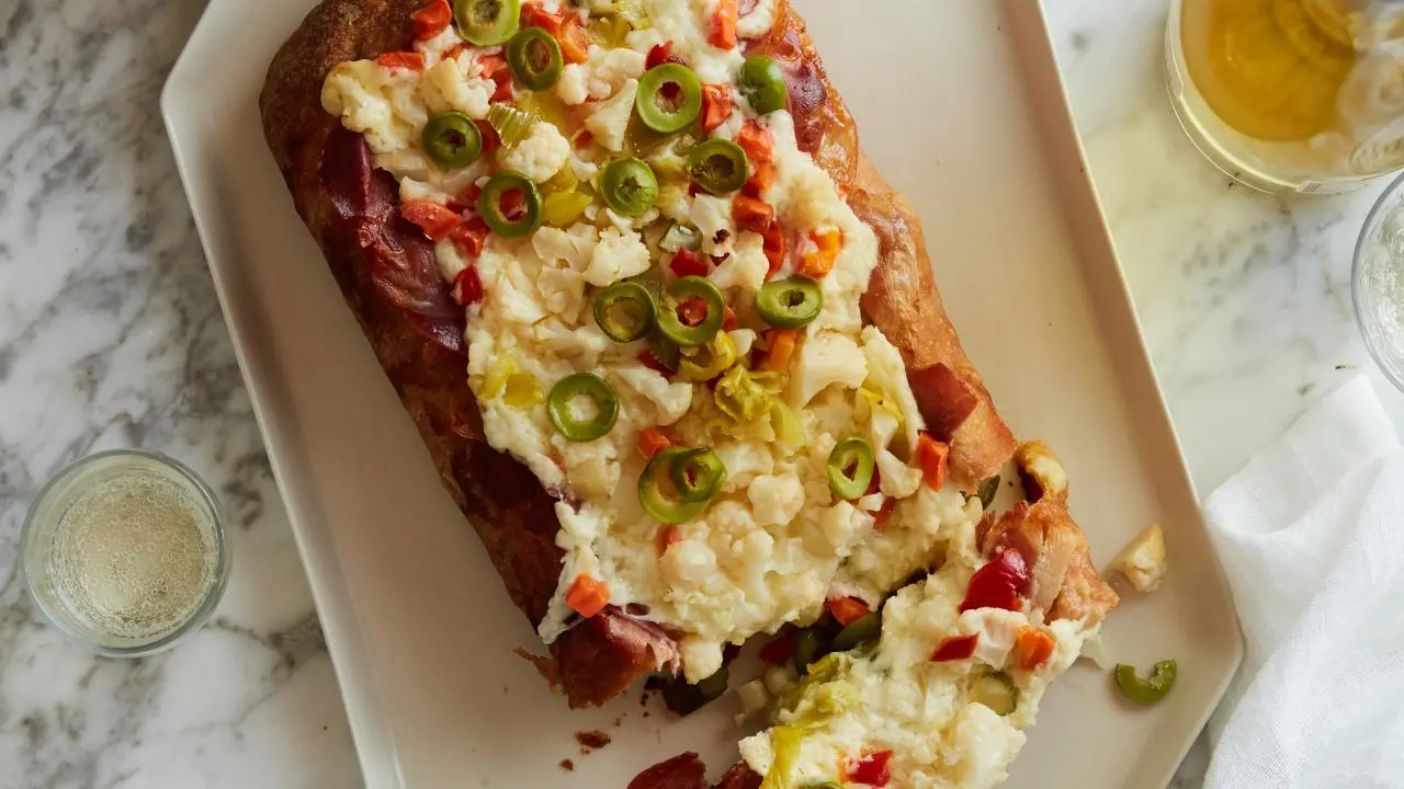 Baked Antipasto Cheese Bread Recipe | Food Network Kitchen | Food Network