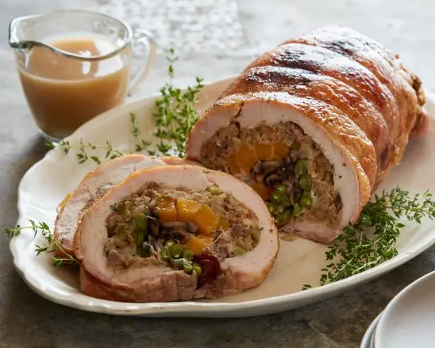 Thanksgiving Dinner Turkey Roulade Recipe | Food Network Kitchen | Food ...