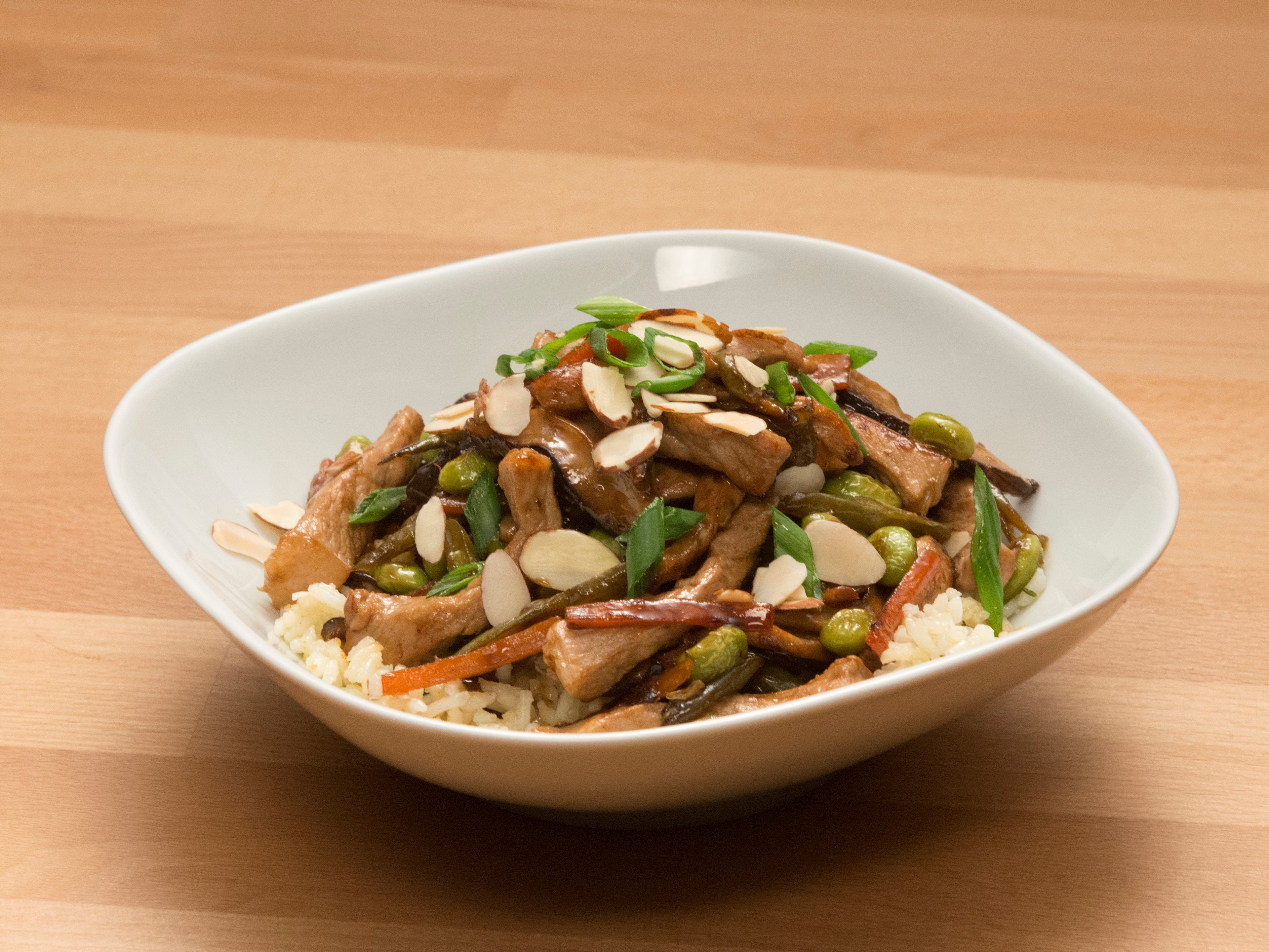 Pork and Vegetable Stir-Fry with Rice Pilaf Recipe - Chef's Resource ...