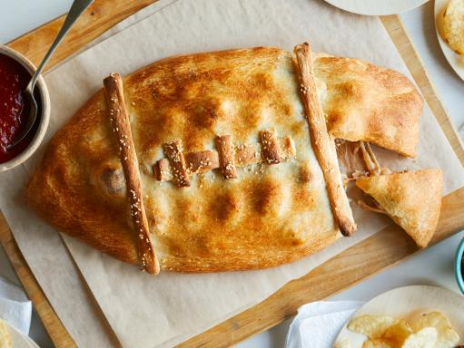 Meatball-Stuffed Football Bread Recipe | Food Network Kitchen | Food ...