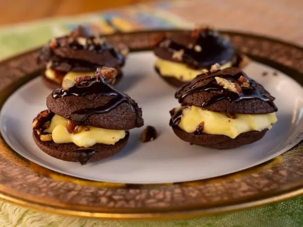 Dark Chocolate Whoopie Pies with Toasted Almond Cream Recipe | Alex ...