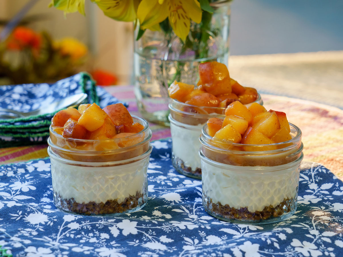 Mini Georgia Peach Cheesecakes Recipe - Chef's Resource Recipes