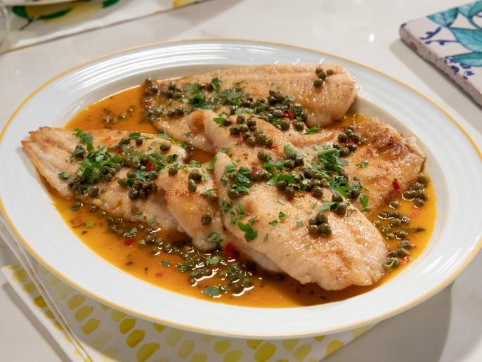 Sole with Lemon-Caper Sauce Recipe | Giada De Laurentiis | Food Network