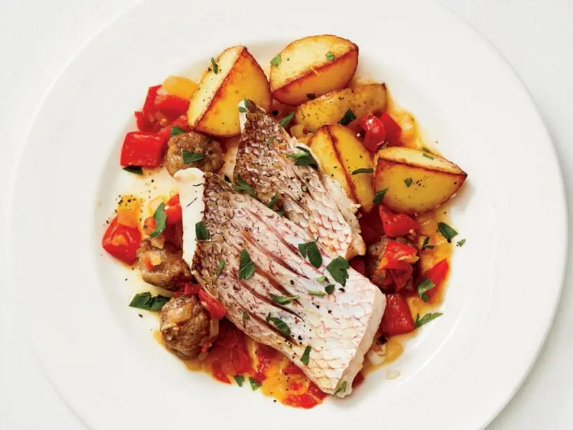 Italian Snapper and Sausage Recipe | Food Network Kitchen | Food Network