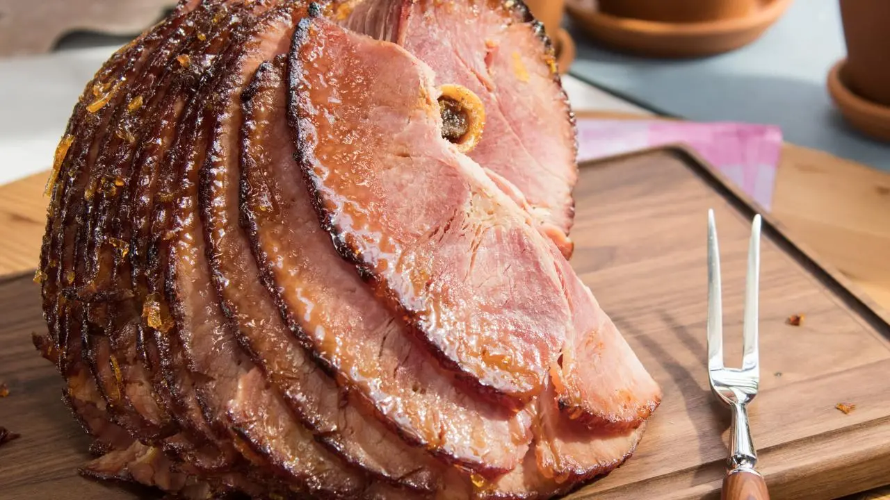 Maple Orange Bourbon Glazed Ham Recipe | Katie Lee Biegel | Food Network