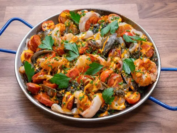 Squid Ink Paella Recipe | Tyler Florence | Food Network