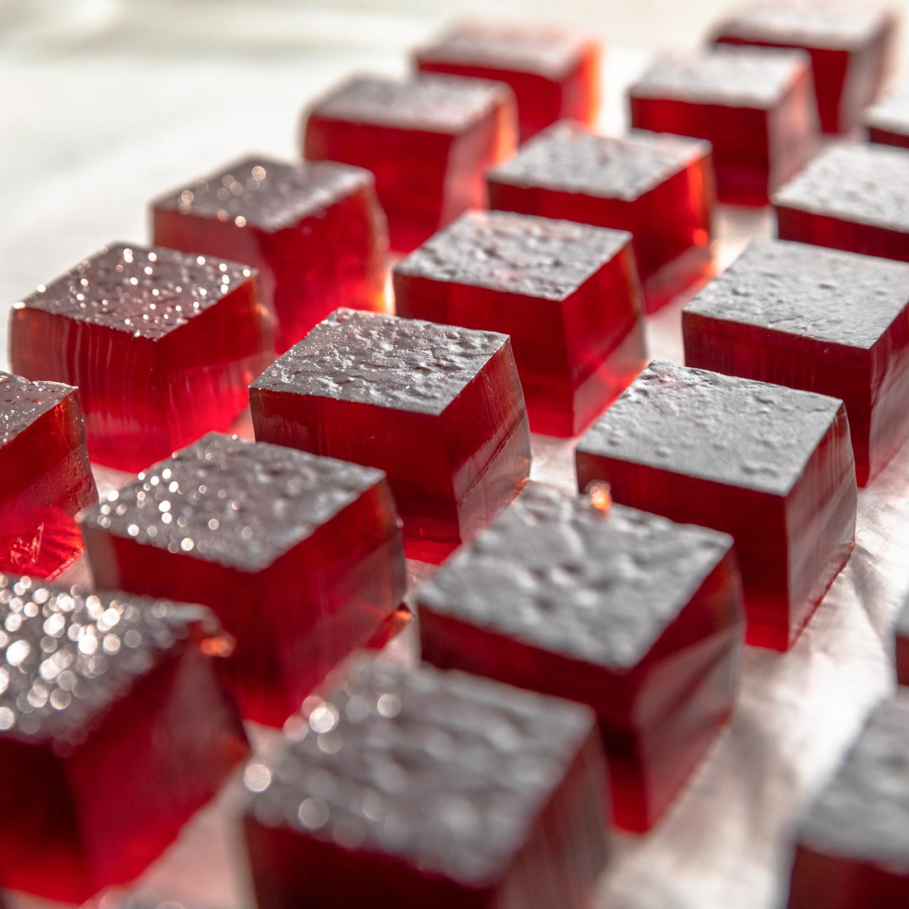 Cherry Jello Cubes