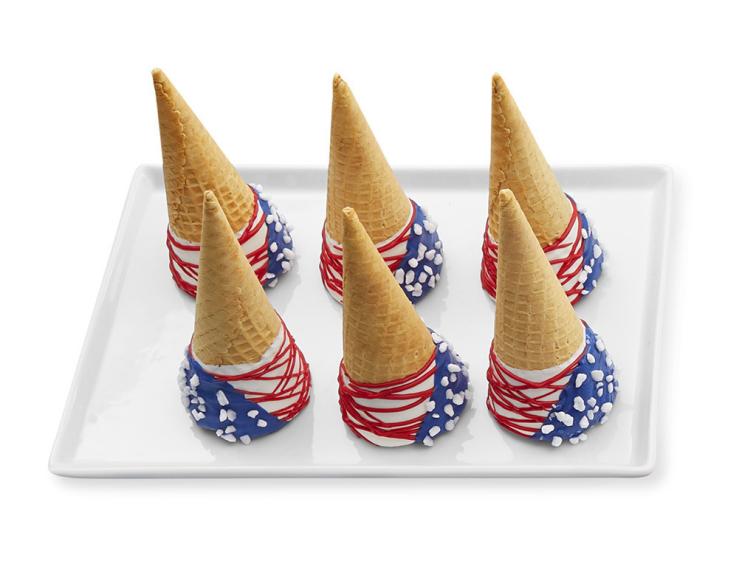 Stars & Stripes Ice Cream Cones Recipe | Food Network Kitchen | Food ...