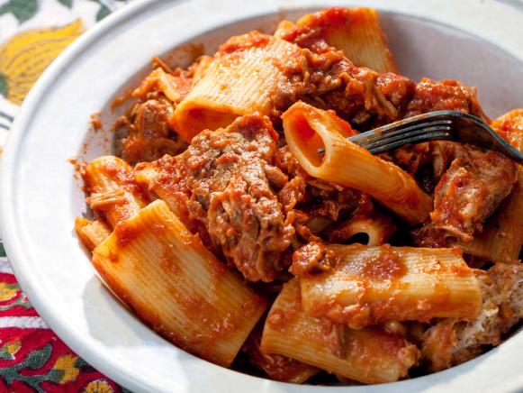 Rigatoni with Pork Ragù Recipe | Tony Mantuano | Food Network