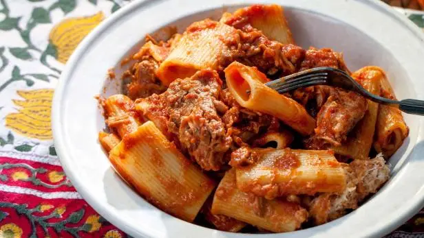 Rigatoni with Pork Ragù Recipe | Tony Mantuano | Food Network