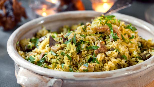 Fragrant Turkey Rice Recipe | Zakary Pelaccio | Food Network