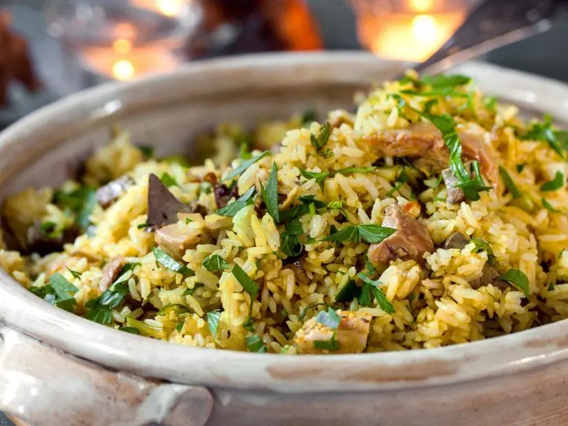 Fragrant Turkey Rice Recipe | Zakary Pelaccio | Food Network
