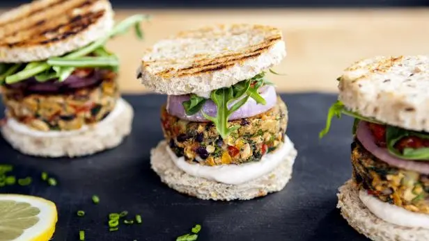 Mediterranean Sliders with Harissa Recipe | Chad Sarno | Food Network