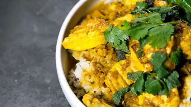Rice Bowl with Turmeric-Ginger Fish Recipe | Edward Lee | Food Network