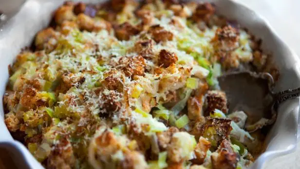 Leek Bread Pudding Recipe | Hugh Acheson | Food Network