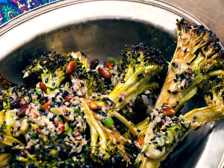 Caramelized Broccoli with Scallions and Pine Nuts Recipe | JJ Johnson ...