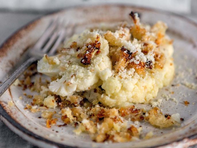 Baked Cauliflower with Garlic Butter Recipe | Jonathan Waxman | Food ...